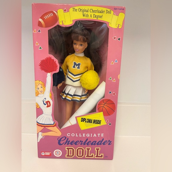 Barbie | Toys | 99s University Of Michigan Collegiate Cheerleader Doll ...